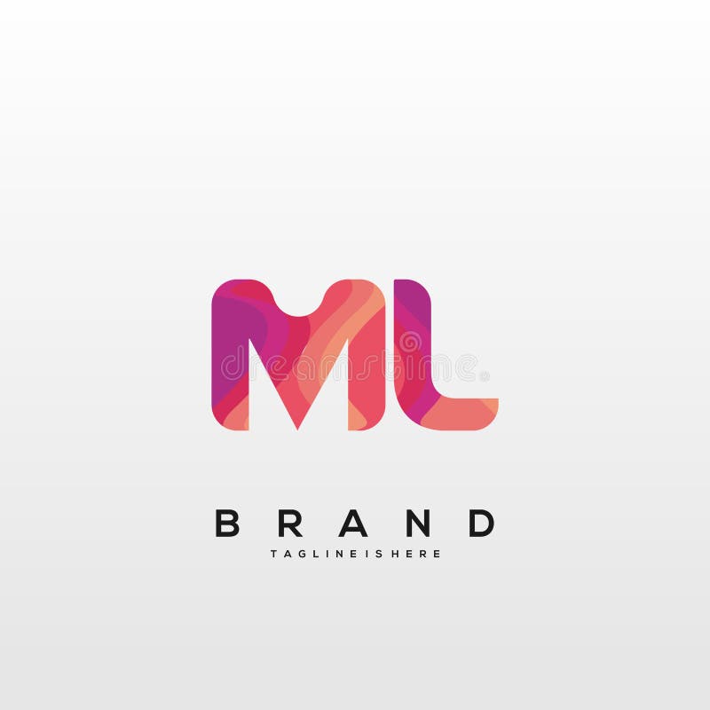 Ml M L Colorful Alphabet Letter Logo Icon Template Vector Stock Vector ...
