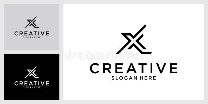 Initial Letter X Monogram Logo Design Vector Stock Vector ...
