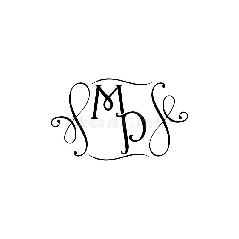 Initial Letter MP Logo Isolated on White Background Stock Illustration ...