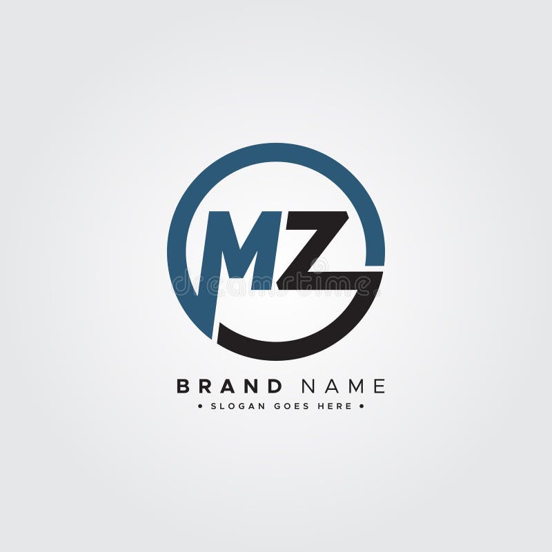 Initial Letter MZ Logo, Simple Alphabet Logo Stock Vector ...