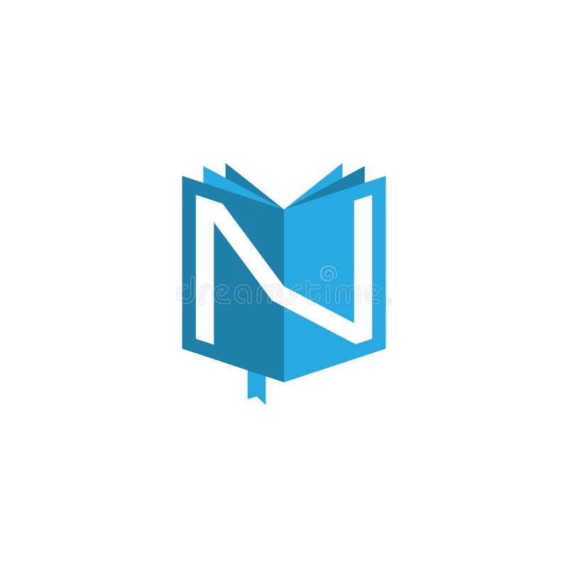 Initial Letter N Book Logo Vector Stock Vector - Illustration of ...