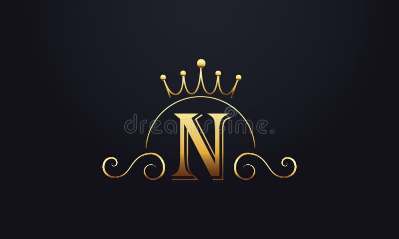 Crown Letter N Stock Illustrations – 565 Crown Letter N Stock ...