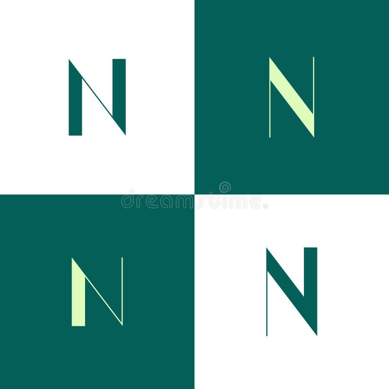 Initial Letter N Logo Design Vector Template Stock Vector ...
