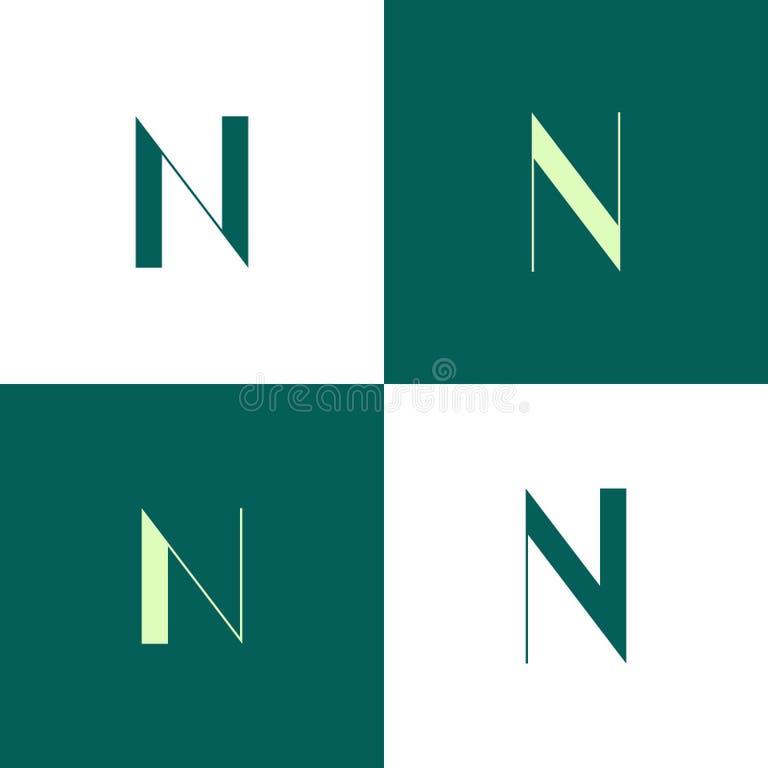 Initial Letter N Logo Design Vector Template Stock Vector ...