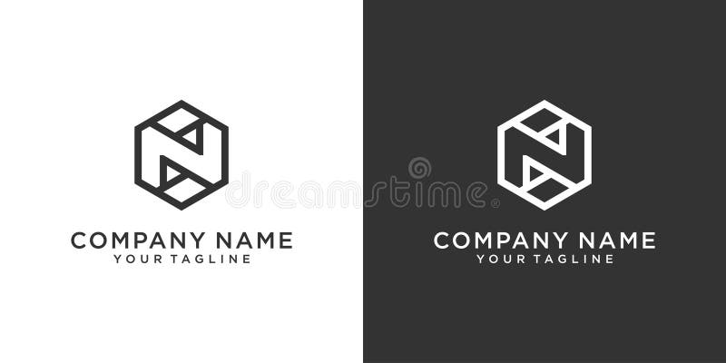 Initial Letter N Monogram Logo Design Vector Stock Vector ...