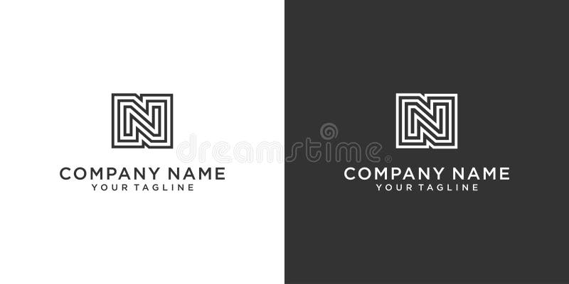 Initial Letter N Monogram Logo Design Vector Stock Vector ...