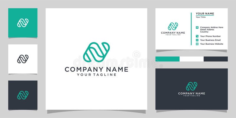Initial Letter N Monogram Logo Design Vector Stock Vector ...