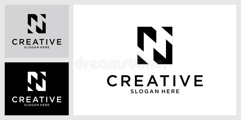 Initial Letter N Monogram Logo Design Vector Stock Vector ...