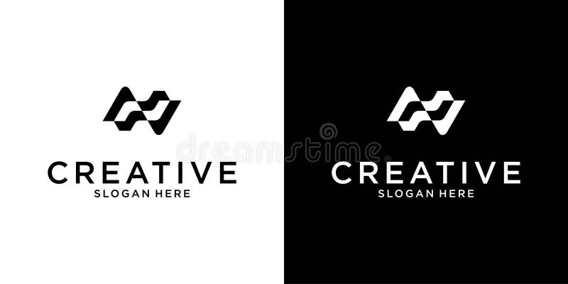 Initial Letter N Monogram Logo Design Vector Stock Vector ...