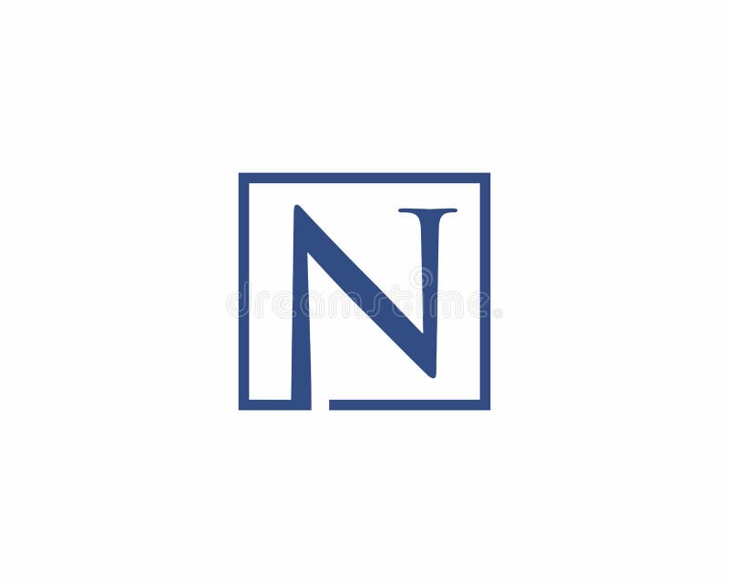 Initial Letter N with Square Logo Design Vector Stock Vector ...