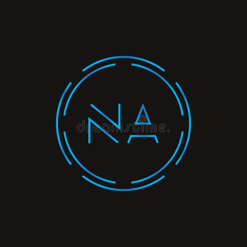 Initial Letter NA Logo Design Vector Template. Digital Abstract NA ...
