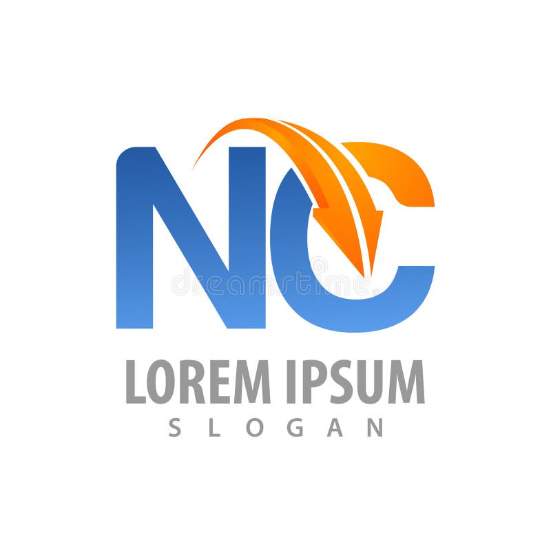 Initial Letter NC Logo Design Vector Template. Creative Abstract NC ...