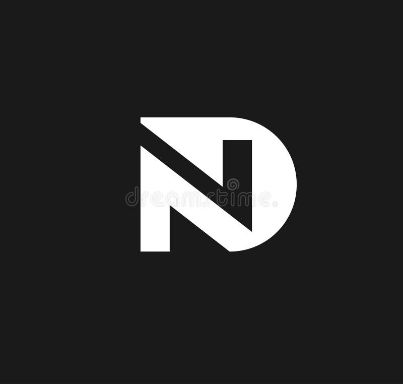Initial Letter ND Logo Design Vector Stock Illustration - Illustration ...
