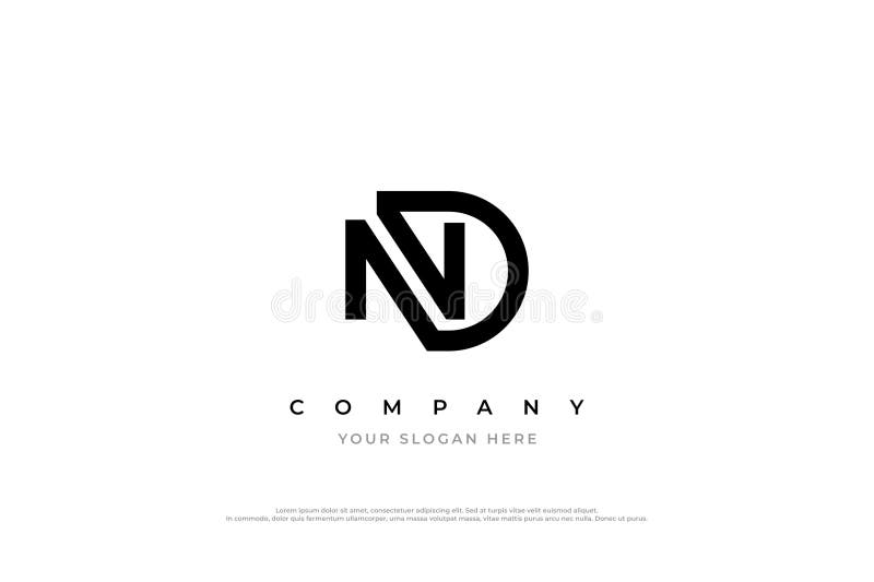 Initial Letter ND Logo Design Stock Vector - Illustration of company ...