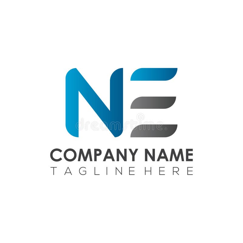 Initial Letter NE Logo Design Vector Template. Creative Abstract NE ...