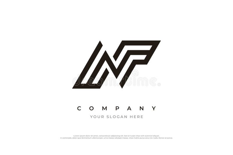 Initial Letter NF Monogram Logo Design Vector Stock Vector ...