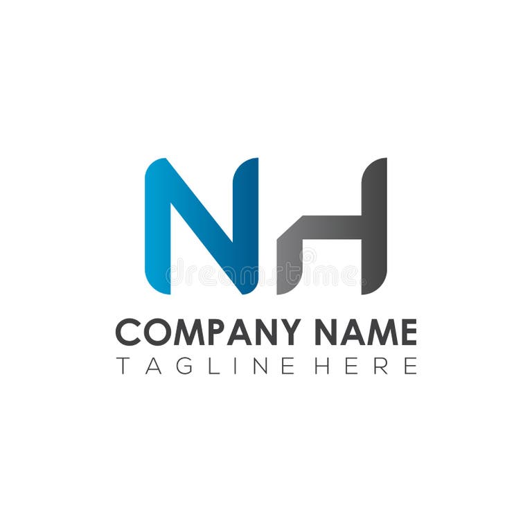 Initial Letter NH Logo Design Vector Template. Creative Abstract NH ...