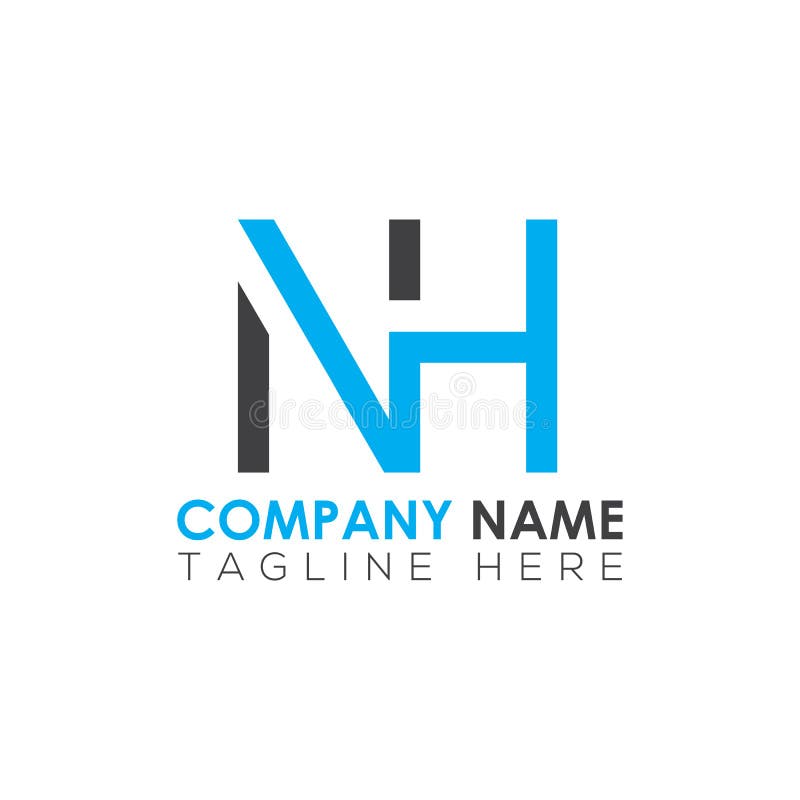 Initial Letter NH Logo Design Vector Template. Creative Abstract NH ...