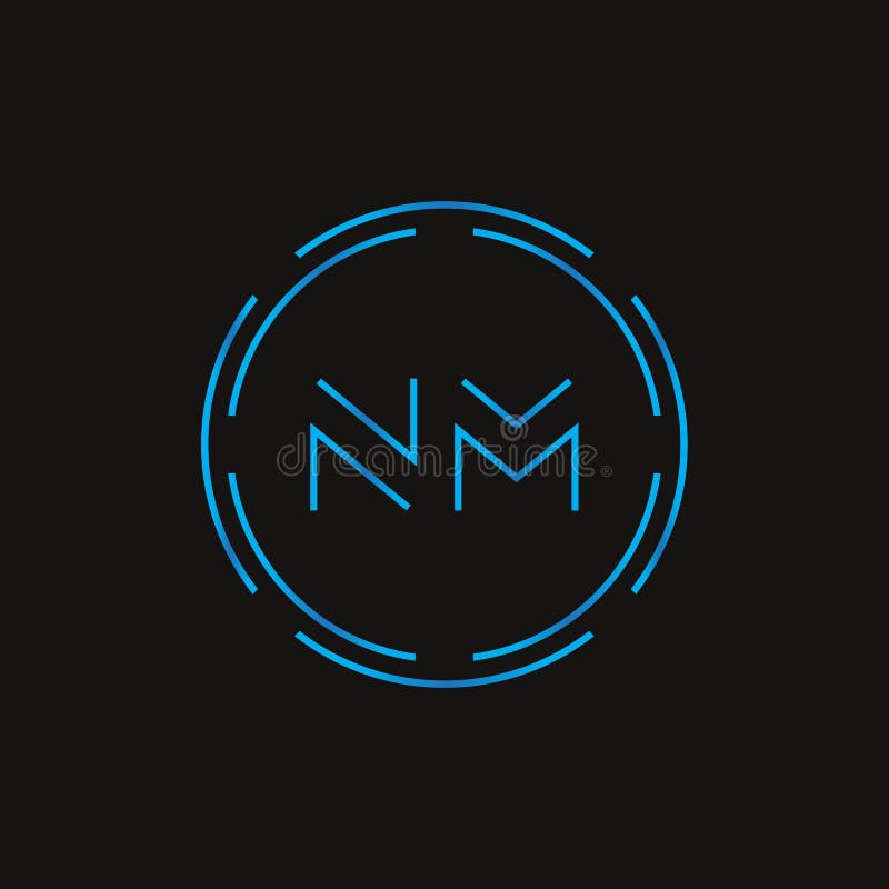 Initial Letter NM Logo Design Vector Template. Digital Abstract NM ...