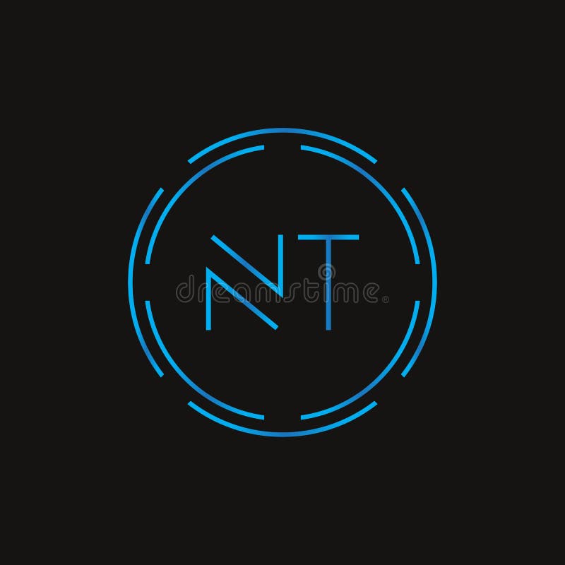 Initial Letter NT Logo Design Vector Template. Digital Abstract NT ...