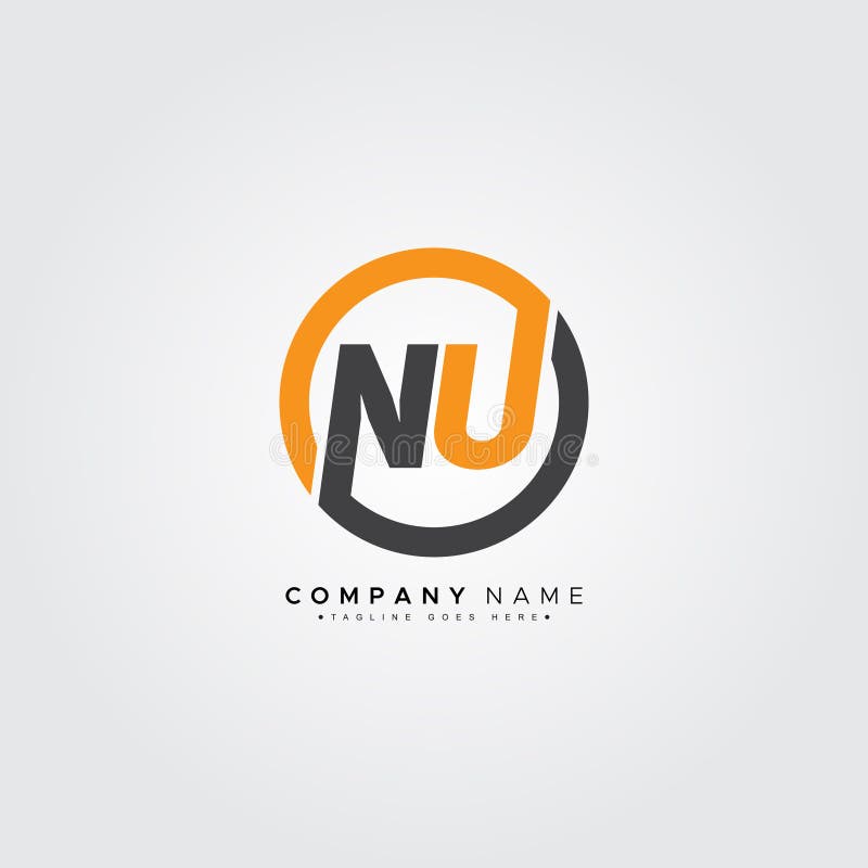 Initial Letter NU Logo - Simple Business Logo Stock Vector ...
