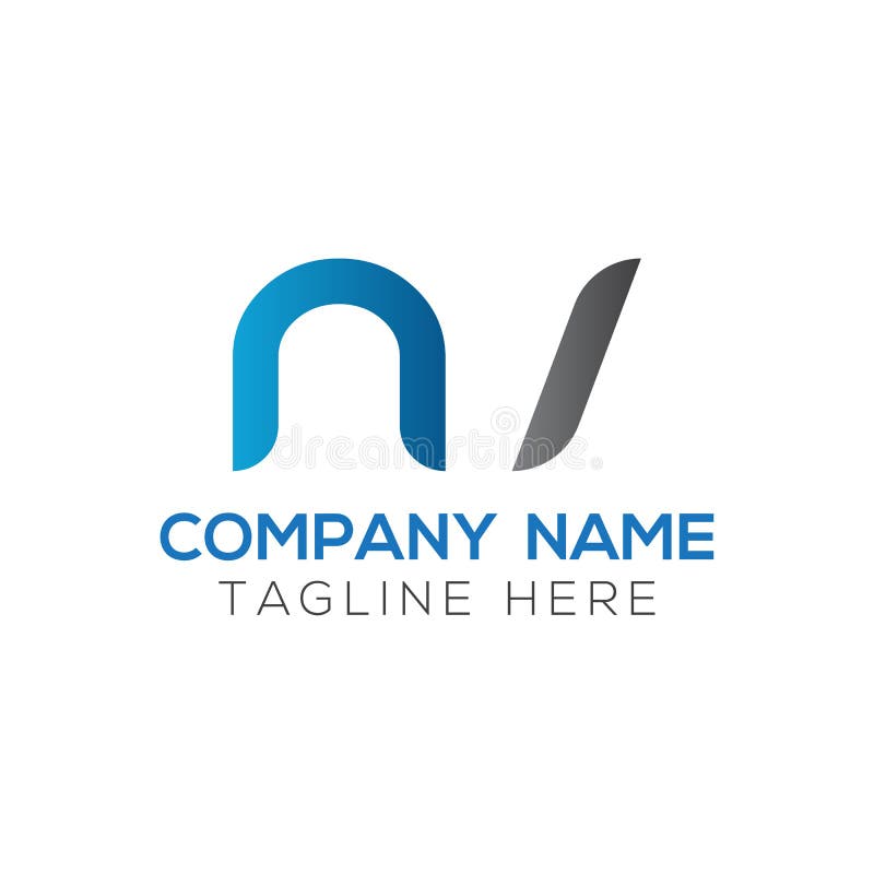 Initial Letter NV Logo Design Vector Template. Creative Abstract NV ...