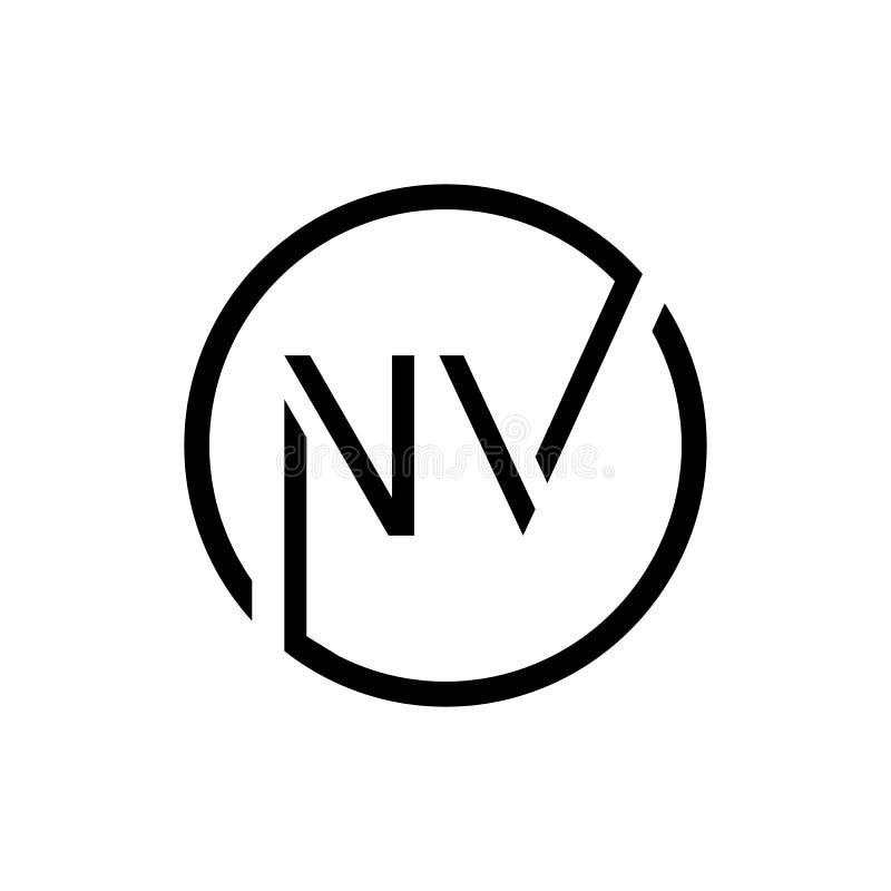 Initial Letter NV Logo Design Vector Template. Creative Abstract NV ...