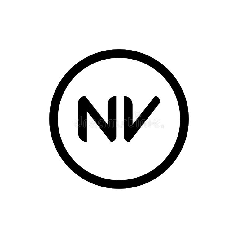 Initial Letter NV Logo Design Vector Template. Creative Abstract NV ...