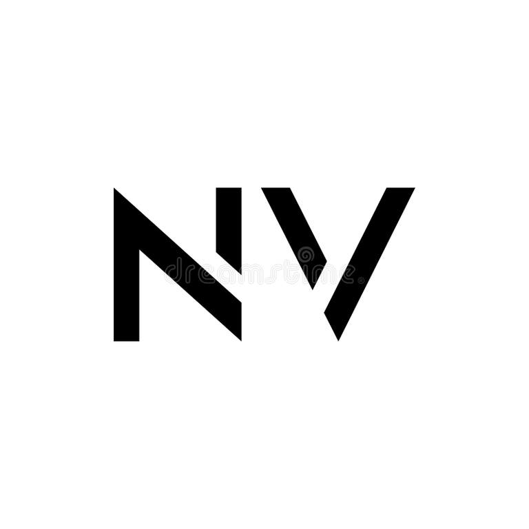 Initial Letter NV Logo Design Vector Template. Creative Abstract NV ...