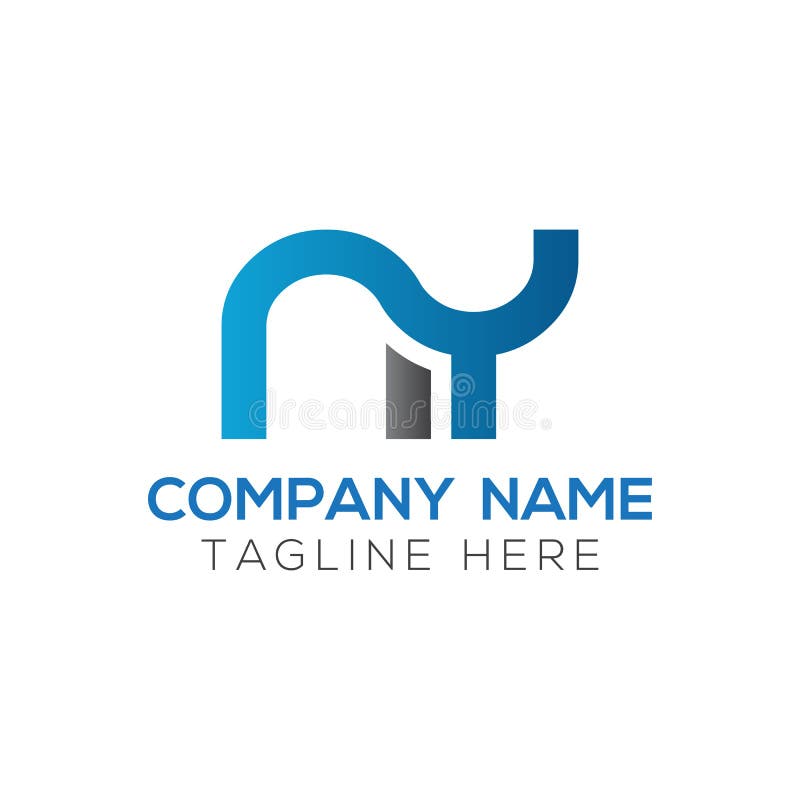 Initial Letter NY Logo Design Vector Template. Creative Abstract NY ...