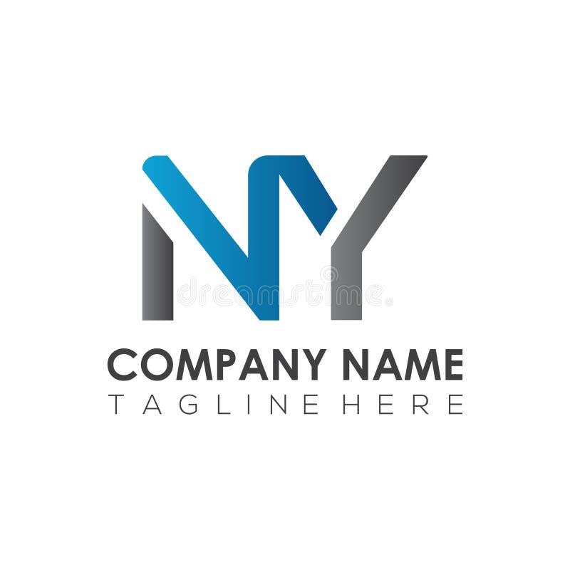 Initial Letter NY Logo Design Vector Template. Creative Abstract NY ...