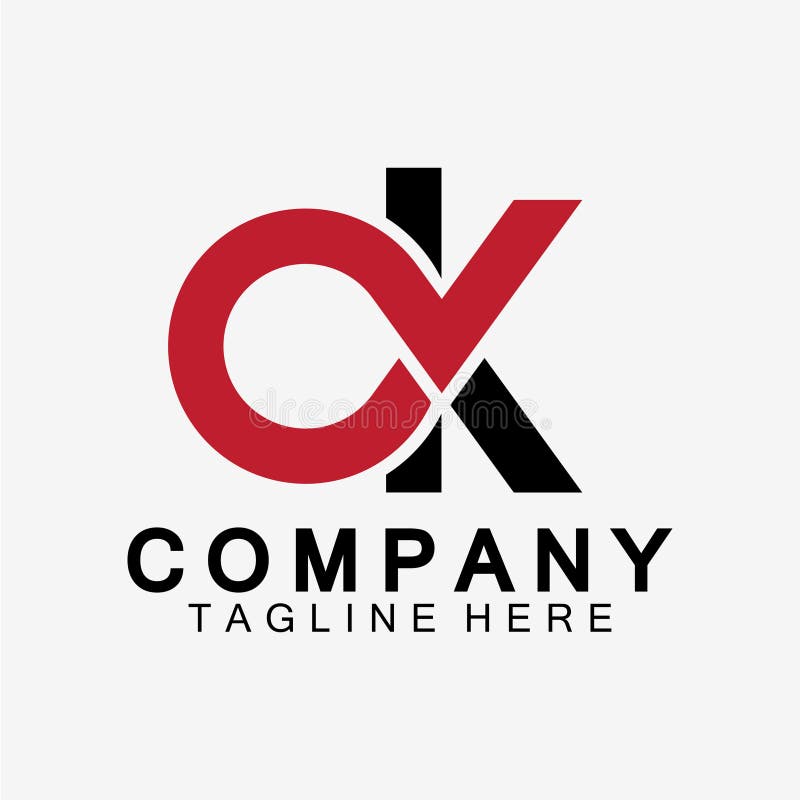 Initial Letter OK Logo Design Vector Template Stock Vector ...