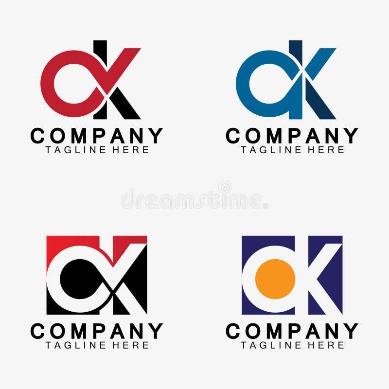Initial Letter OK Logo Design Vector Template Stock Illustration ...