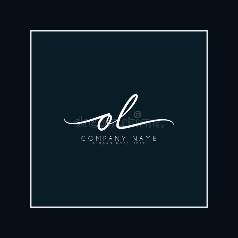 Initial Letter OL Logo - Hand Drawn Signature Style Logo Stock Vector ...
