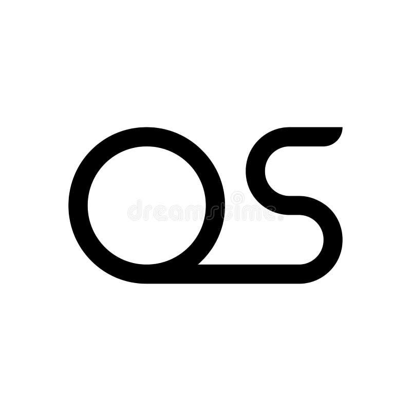Initial Letter OS Logo Design Vector Template. Abstract Letter Minimal ...