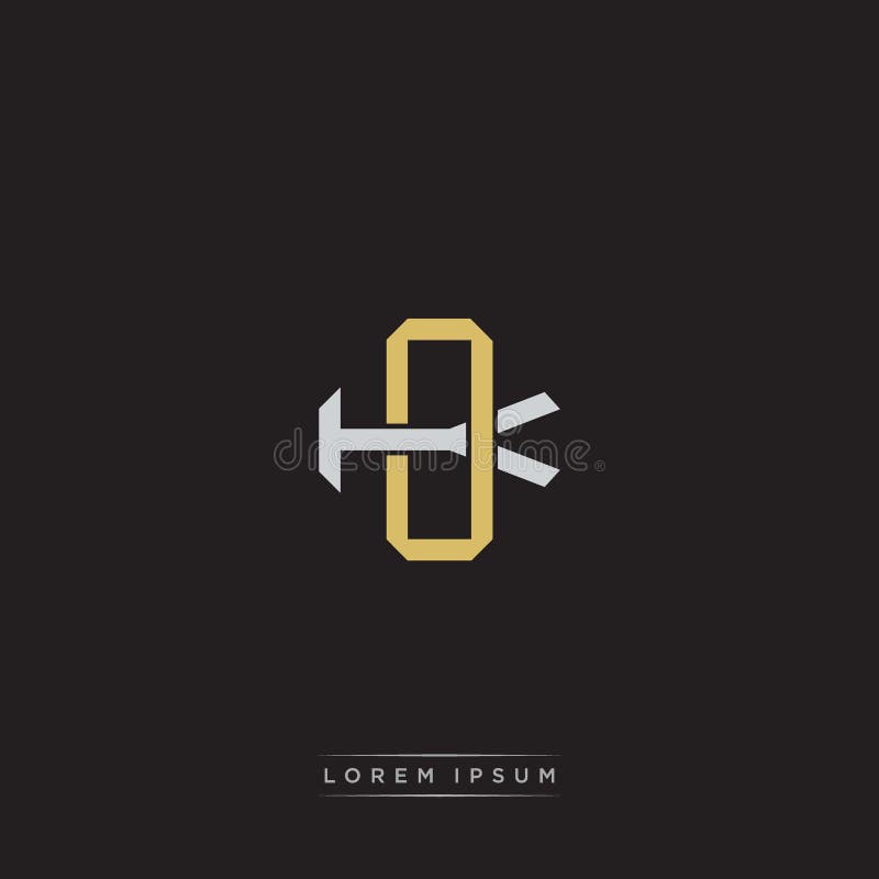 Initial Letter Overlapping Interlock Logo Monogram Line Art Style Stock ...