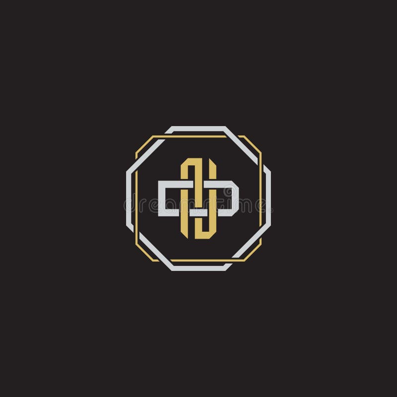 WP Initial Letter Split Lowercase Logo Modern Monogram Template Isolated on Black White Stock ...