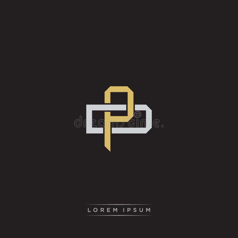Initial Letter Overlapping Interlock Logo Monogram Line Art Style Stock ...