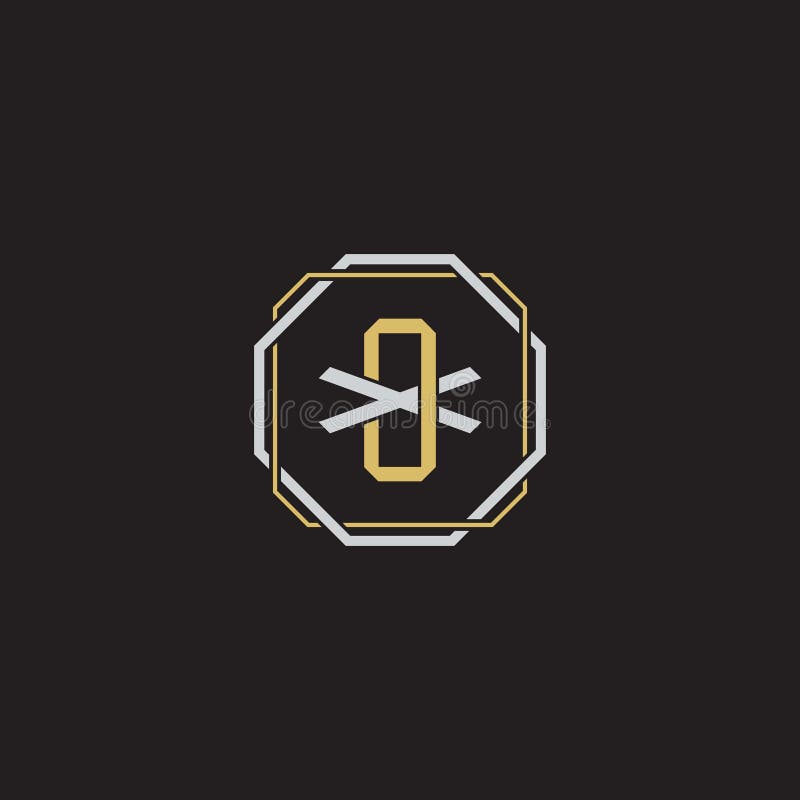 Initial Letter Overlapping Interlock Logo Monogram Line Art Style Stock ...
