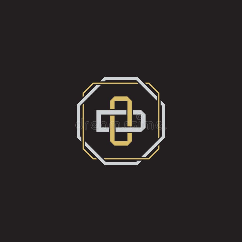 Initial Letter Overlapping Interlock Logo Monogram Line Art Style Stock ...