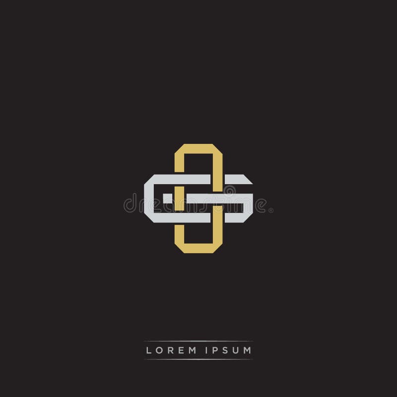 Initial Letter Overlapping Interlock Logo Monogram Line Art Style Stock ...