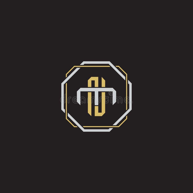 Initial Letter Overlapping Interlock Logo Monogram Line Art Style Stock ...