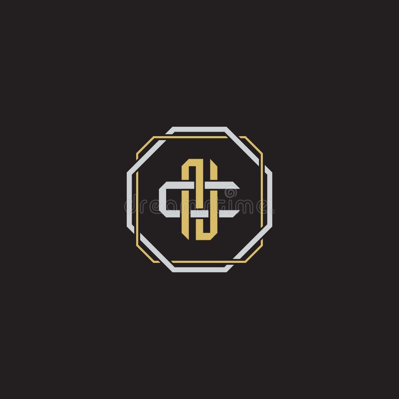 Initial Letter Overlapping Interlock Logo Monogram Line Art Style Stock ...