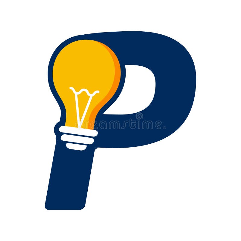 Initial Letter P Bulb logo stock vector. Illustration of business ...
