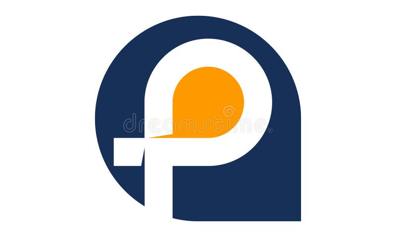 Initial Letter P with Pin stock vector. Illustration of accounting ...