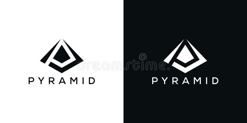 Initial Letter P Pyramid Logo Design Graphic Stock Illustration ...