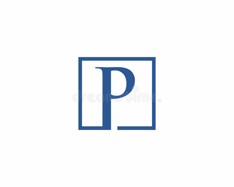 Initial Letter P with Square Logo Design Vector Stock Vector ...