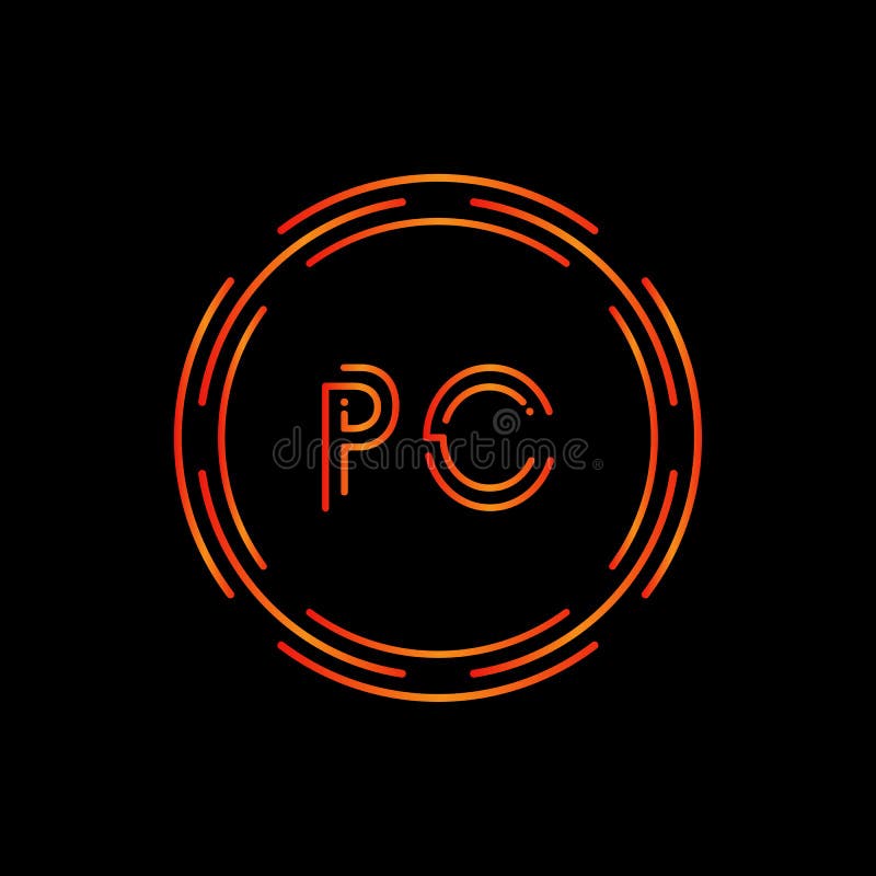 Initial Letter PC Logo Design Vector Template. PC Letter Logo Design ...