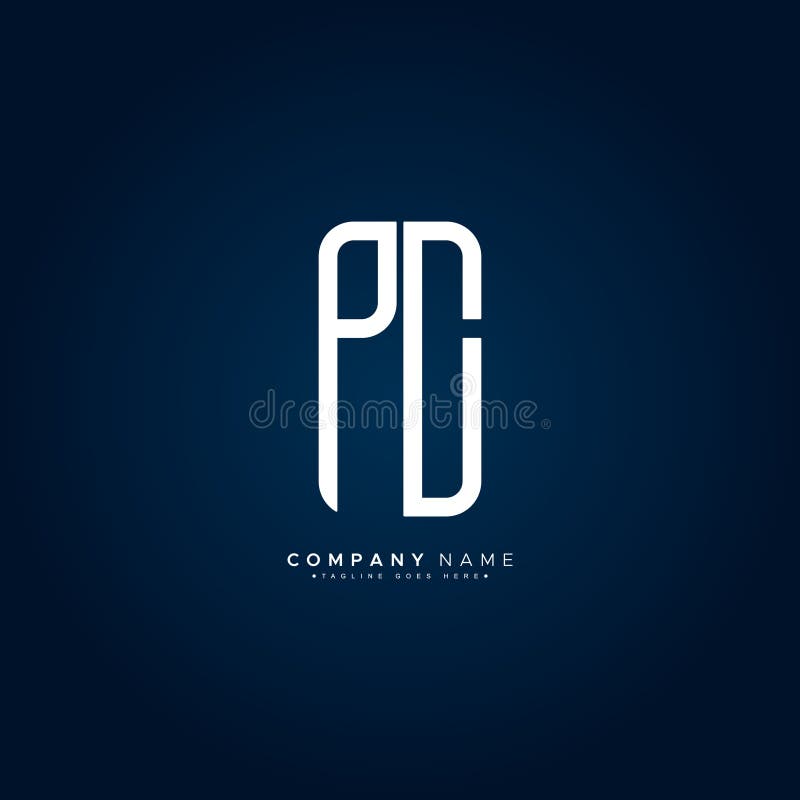 Initial Letter PC Logo - Minimal Business Logo for Alphabet P and C ...