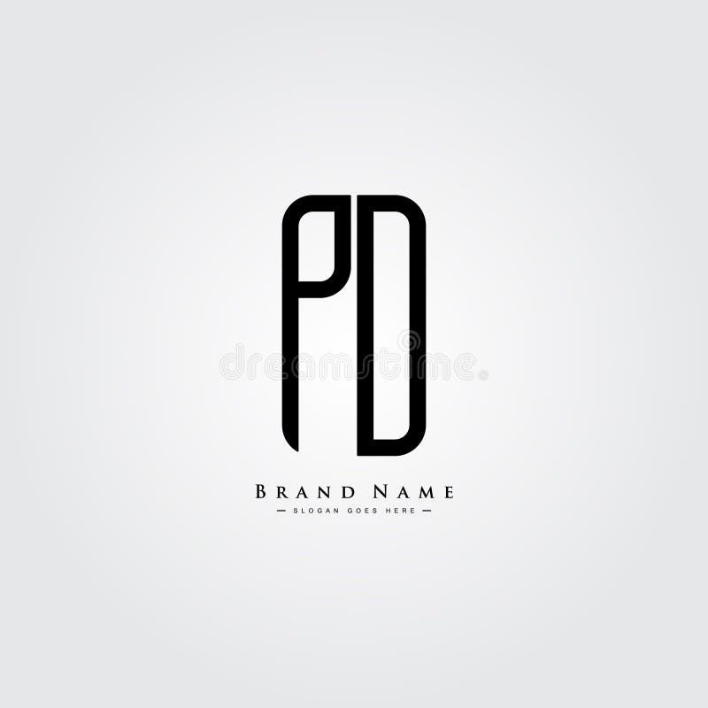 Initial Letter PD Logo - Simple Business Logo for Alphabet P and D ...